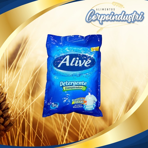 JABON EN POLVO ALIVE AZUL 12 UND 1KG