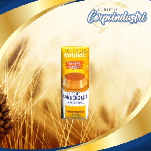 LECHE CONDENSADA NATULAC CT 24 UND 340GR