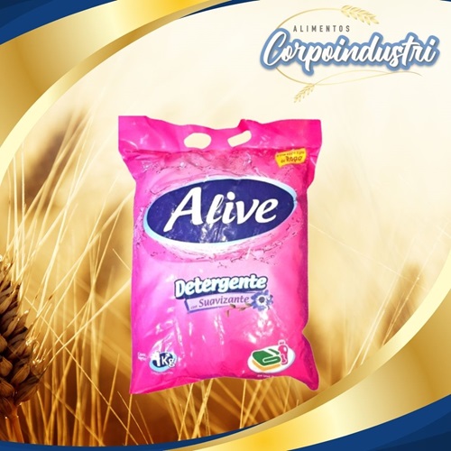 JABON EN POLVO ALIVE ROSADO 12 UND 1KG